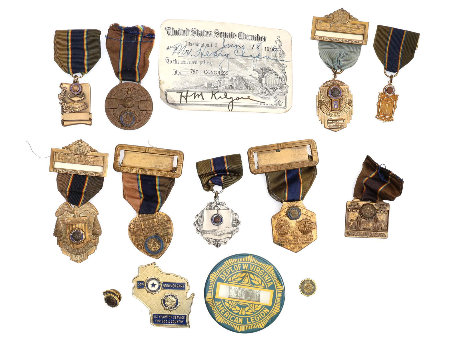 A Lot Of 14 Vintage American Legion Badges