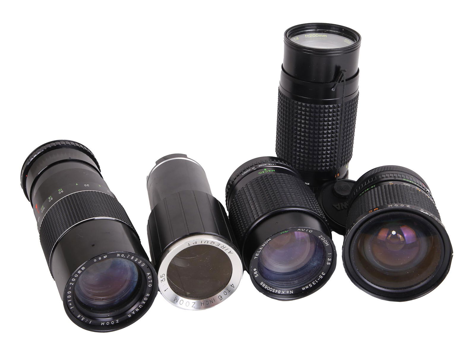 Collection Of Five Photography Japanese Lenses