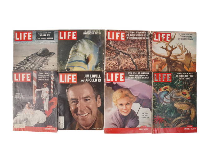 Collection Of Vintage Life Magazines