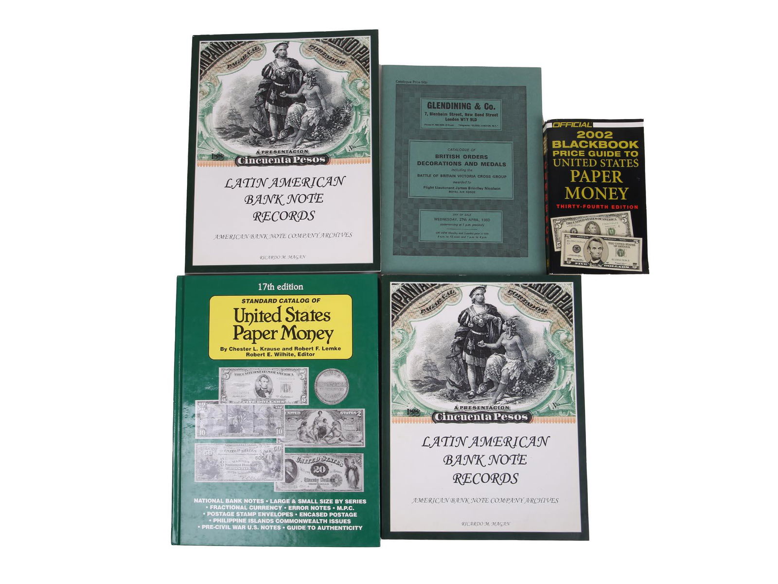 Vintage Books On Banknotes Paper Money Notaphily