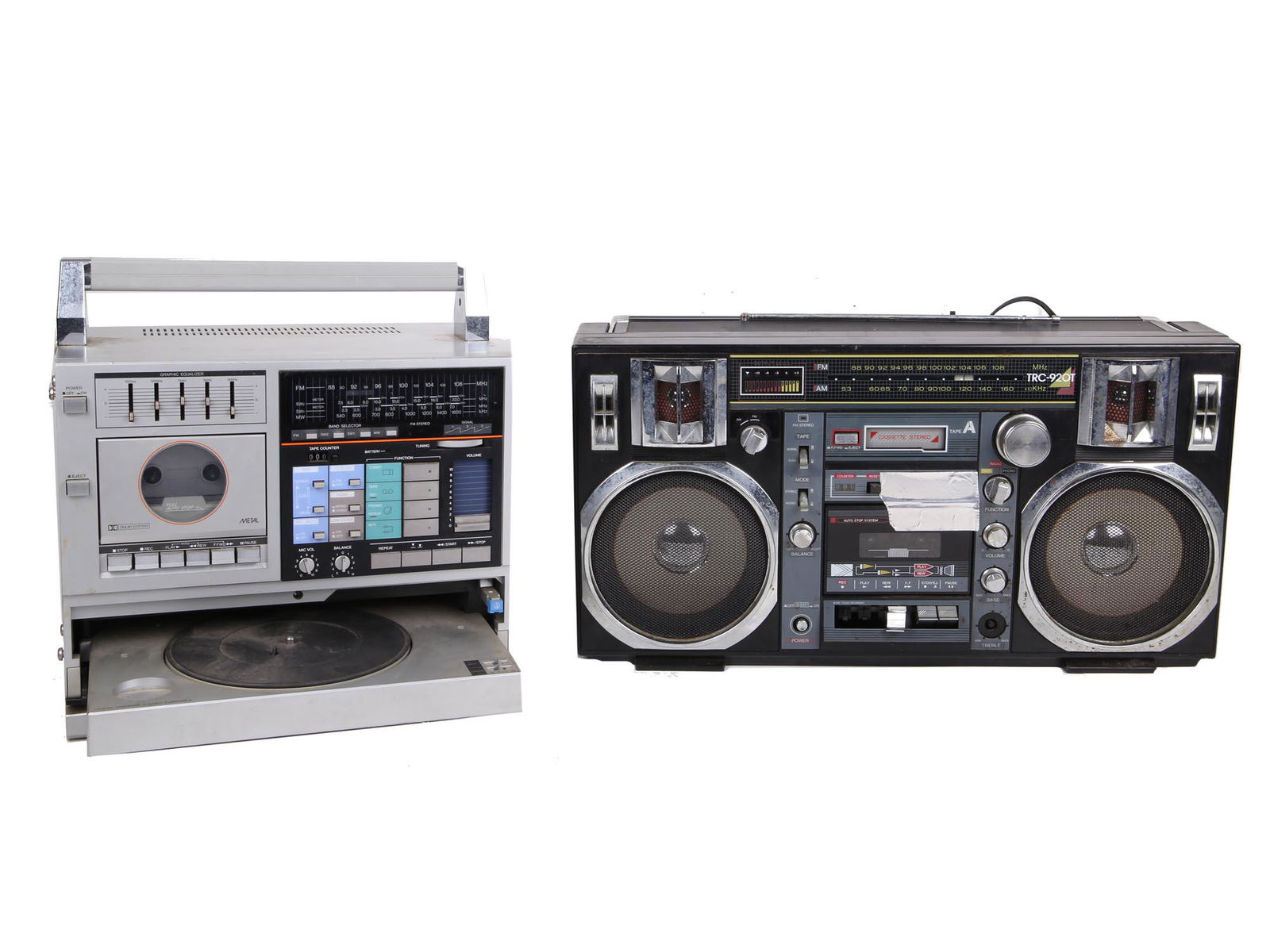 Vintage Lasonic Boombox And Sanyo Turntable