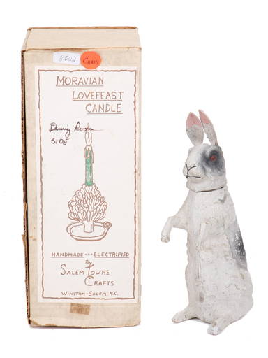 Vintage German Paper Mache Rabbit Candy Container