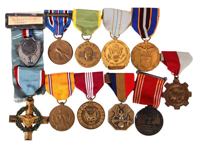 Collection Of Vintage American Military Medals
