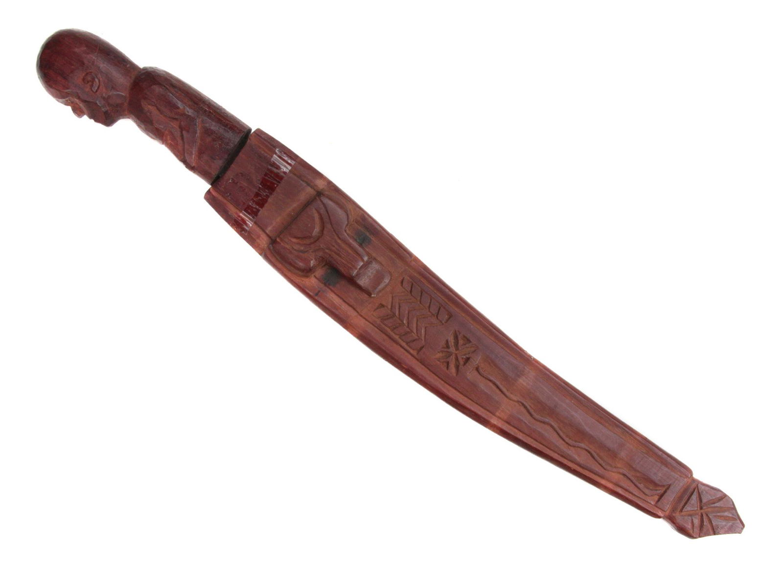 AN AFRICAN WOODEN TRIBAL DAGGER, 19TH CEN. (#0403) on Apr 02, 2022 ...