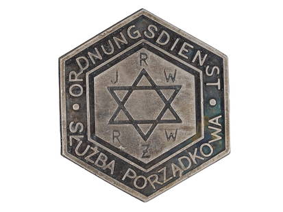 Holocaust Period Warsaw Ghetto Police Badge