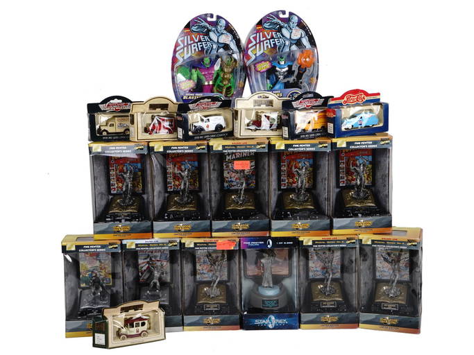 Marvel Fine Pewter Figures And Vintage Toy Cars