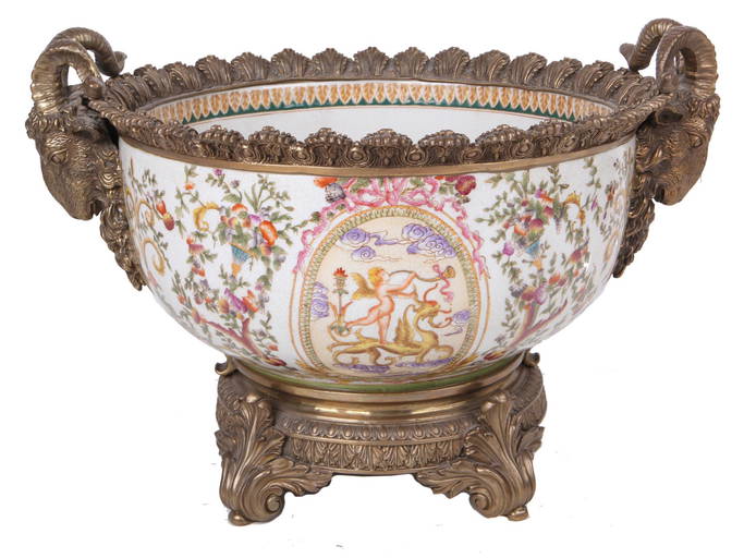 VINTAGE WONG LEE PORCELAIN BRONZE CENTERPIECE (#0284) on Jun 04, 2022 ...