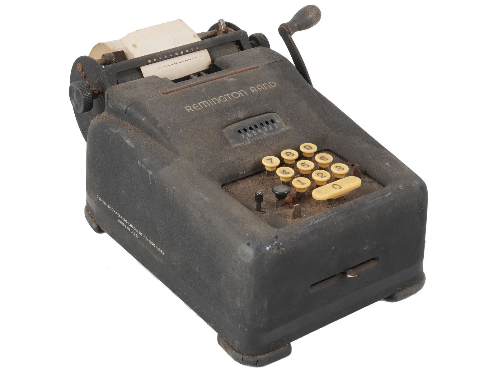 VINTAGE REMINGTON RAND CRANK ADDING MACHINE (#0425) on Jun 11, 2022 ...