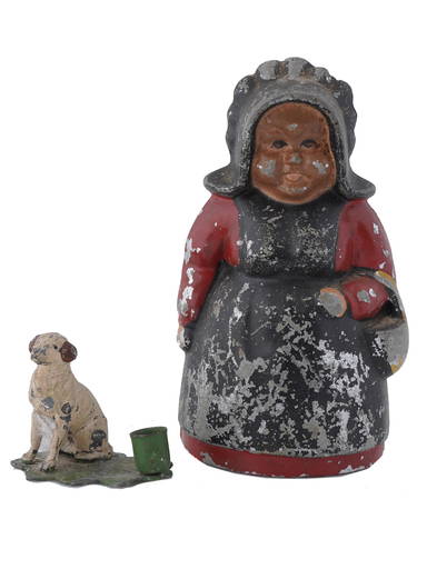 ANTIQUE VINTAGE AMISH COIN BANK AND CANDLE HOLDER (#0540) on Jun 11 ...