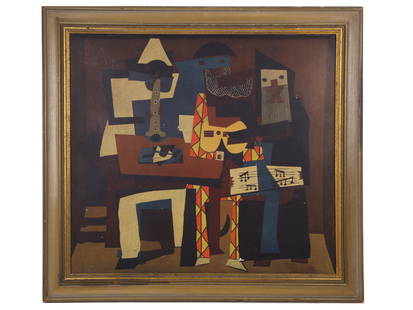 Vintage Color Print Picasso "the Three Musicians"
