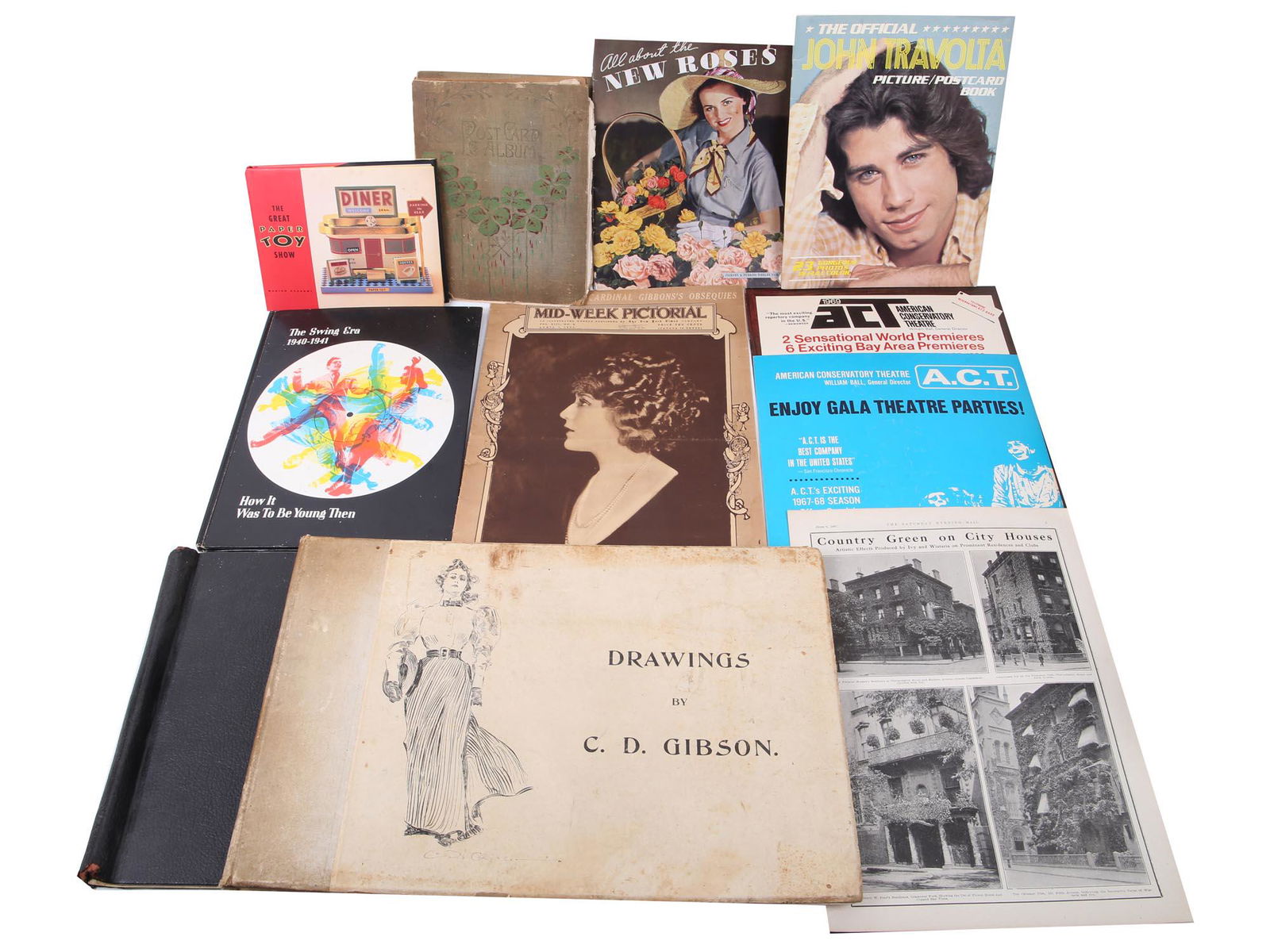 Antique Cd Gibson Art Album And Weekly Magazines