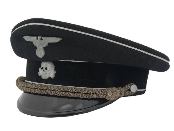 WWII GERMAN 3RD REICH WAFFEN SS VISOR CAP REPLICA (#0581) on Jul 23 ...