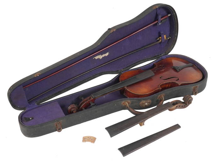 Antique Stradivarius Violin Copy Czecho Slovakia