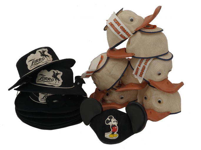 Vintage Walt Disney Zorro Hats Donald Duck Caps