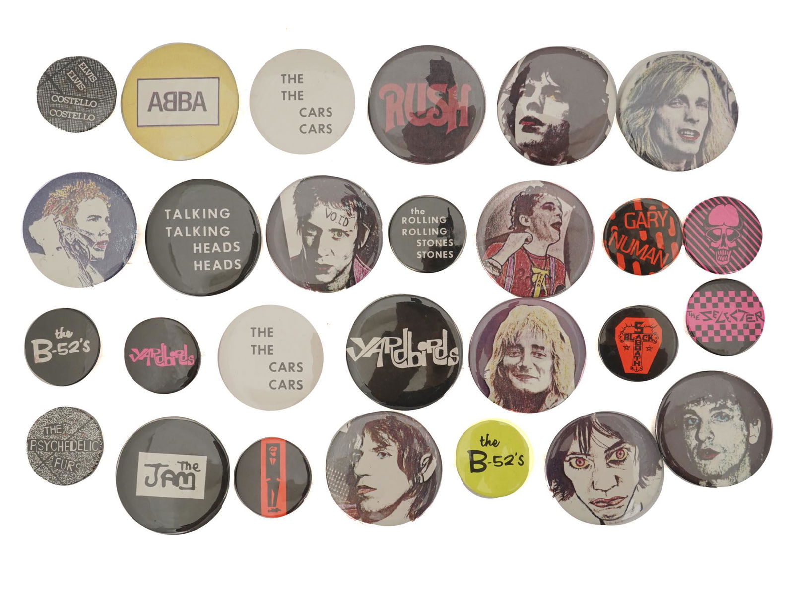 Vintage Legendary Rock Band And Musician Pins
