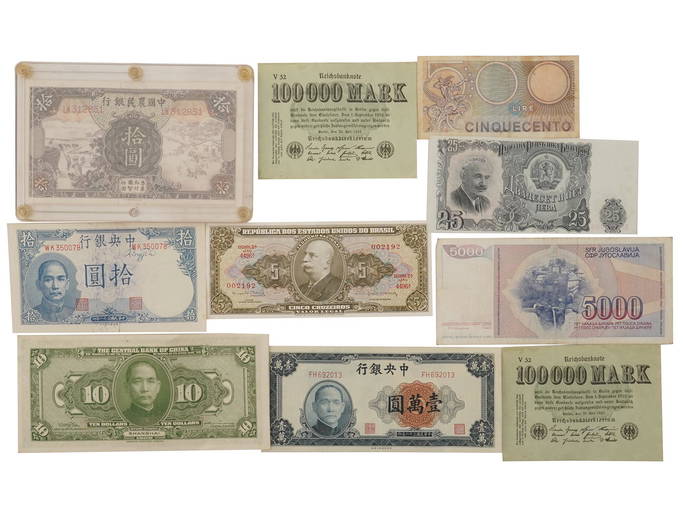 ANTIQUE AND MID CENT INTERNATIONAL PAPER CURRENCY (#0322) on Oct 22 ...