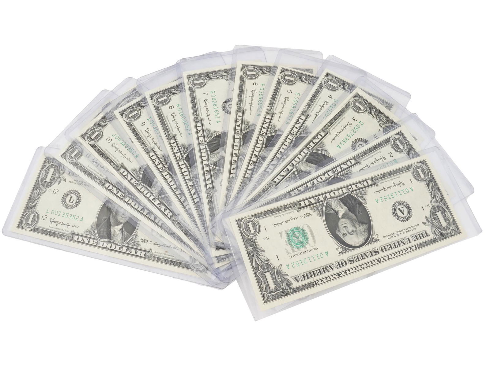 USA ONE DOLLAR CONSECUTIVE SERIAL NUMBER BILLS (#0289) on Dec 10, 2022 ...