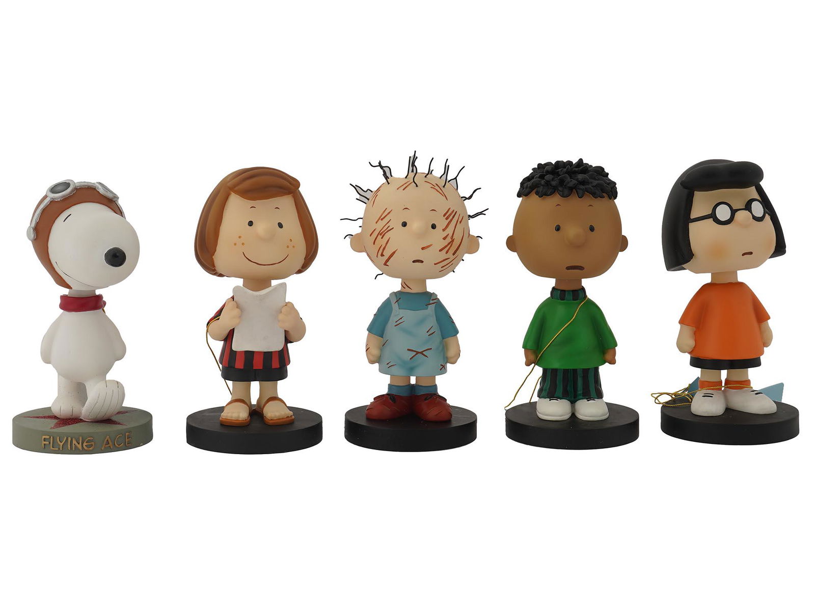 Group Of Peanuts Snoopy Band Figurines With Boxes