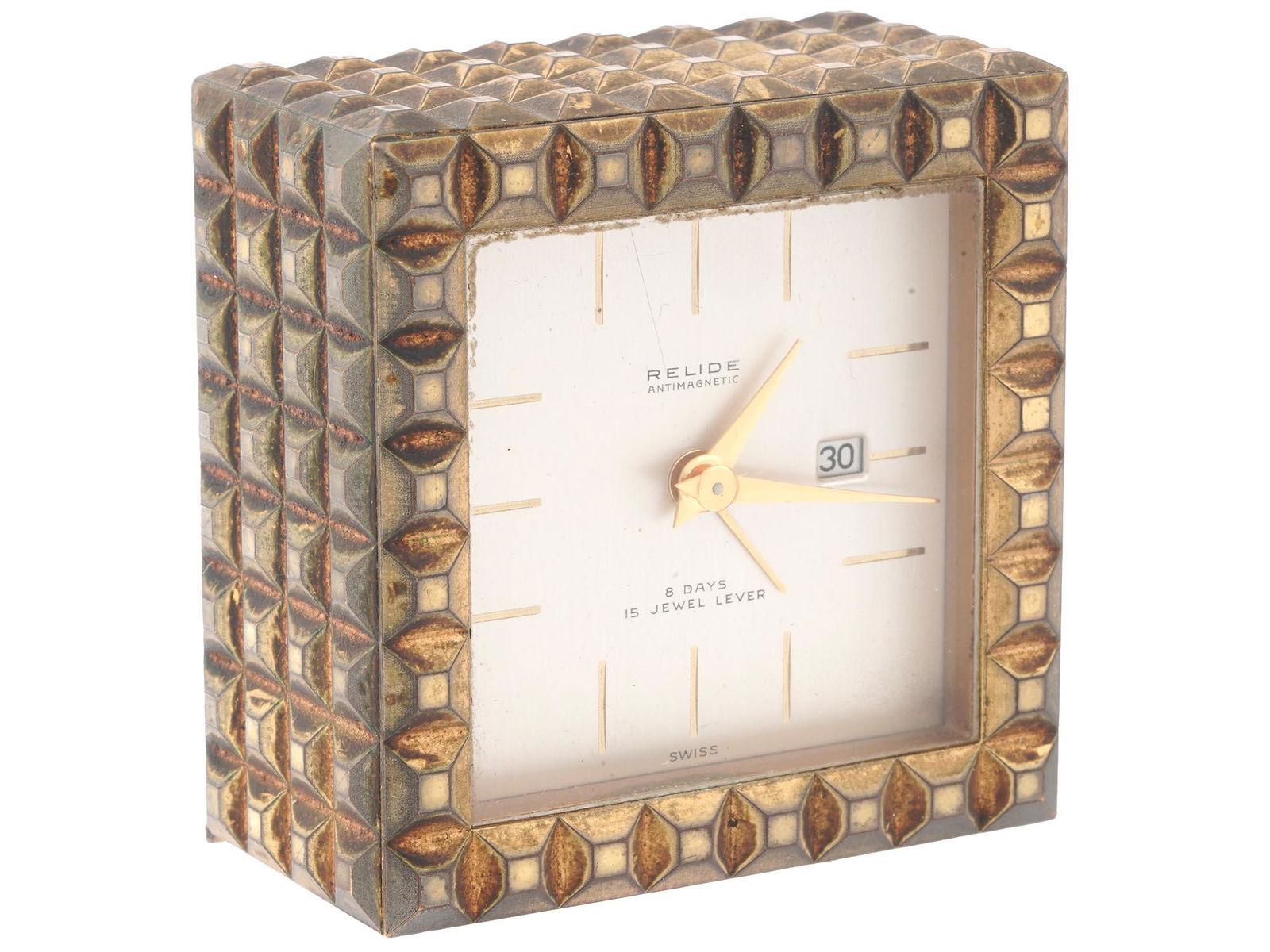 Relide Antimagnetic Swiss Made 8 Days Alarm Clock