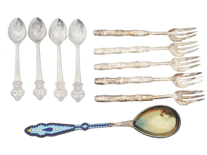 Vintage European Silver Plated Spoons And Forks
