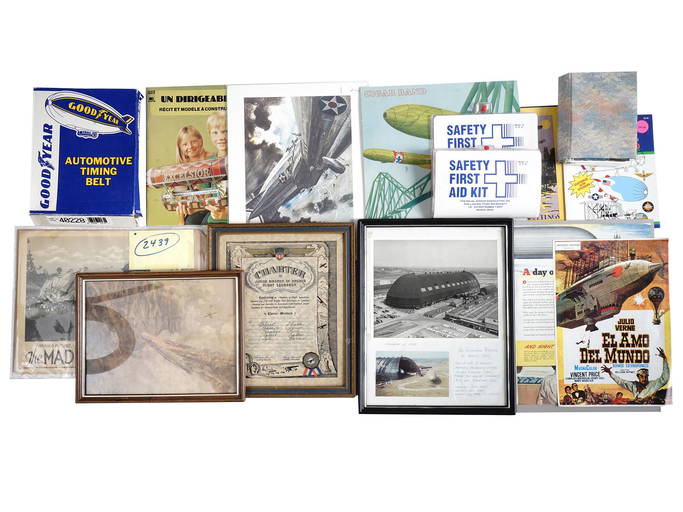 Vintage Dirigible Photographs Magazines Documents