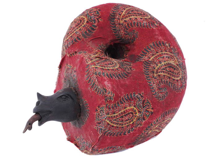 Antique Mughal India Gunpowder Flask, 19th Cen.