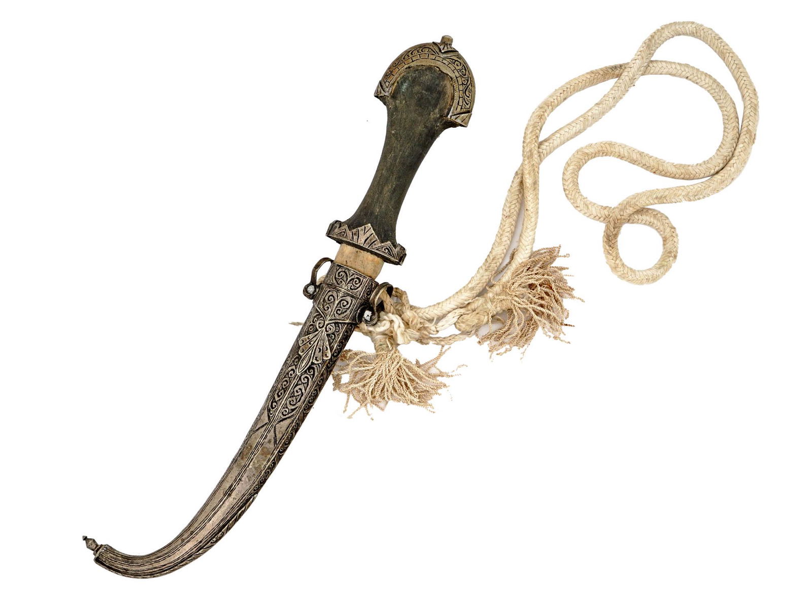 North African Tribal Low Grade Silver Dagger