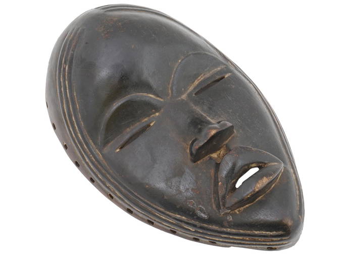 African Hand Carved Wood Mande Tribal Dan Mask