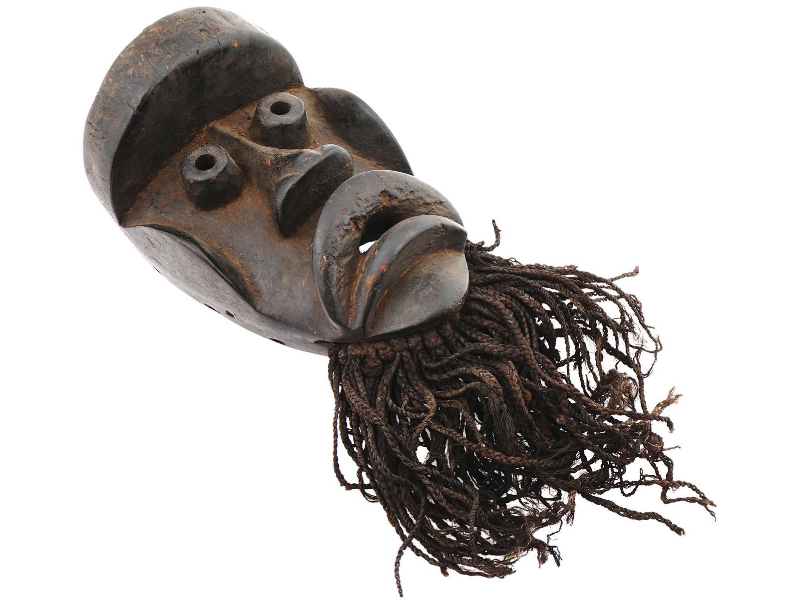 African Hand Carved Wood Mande Tribal Dan Mask Auction