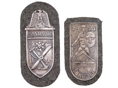 Wwii Nazi German Military Narvik Lorient Shields