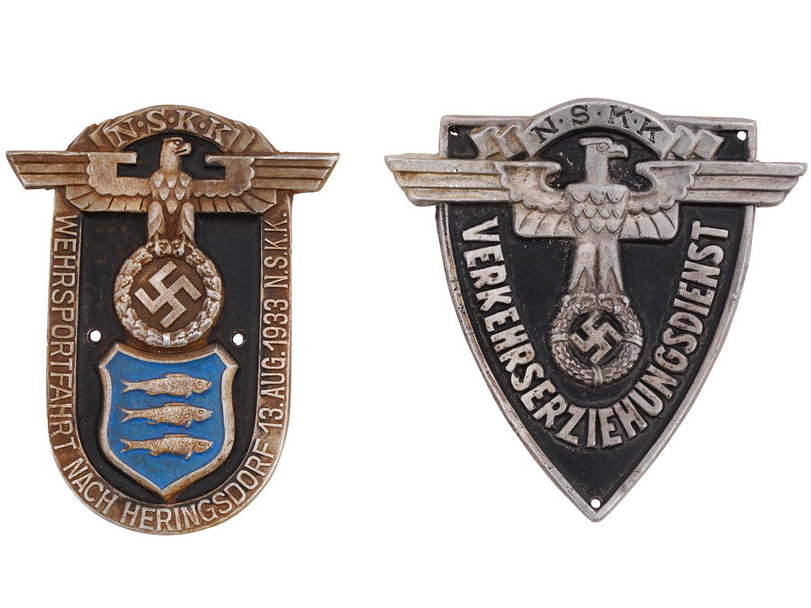 Wwii German Third Reich Nskk Motor Corps Plaques Auction