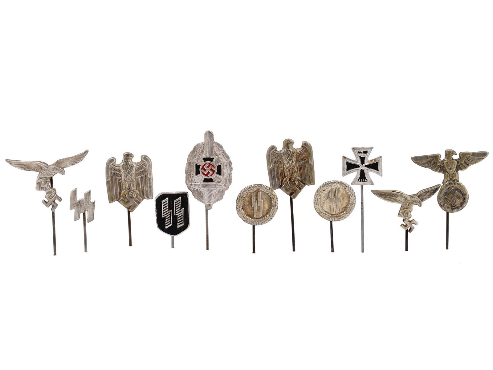 Group Of 11 German Wwii Stick Pins Auction