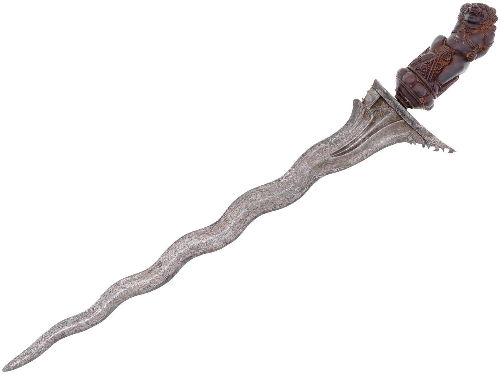 Antique Indonesian Java Kris Dagger No Scabbard Auction