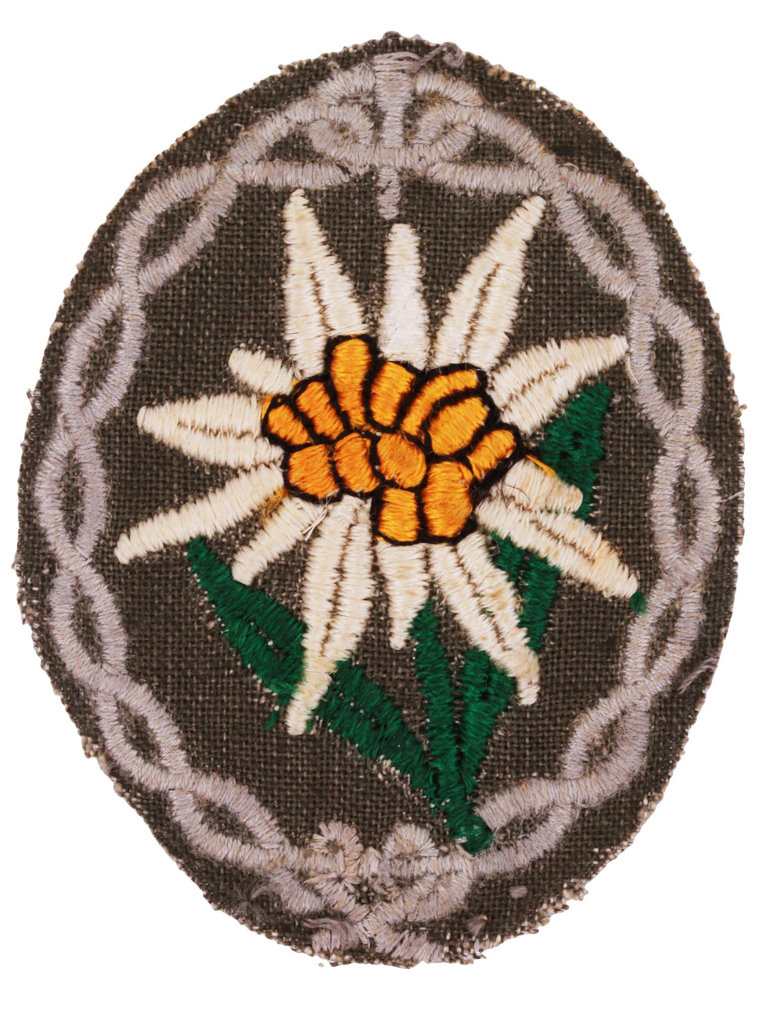 Wwii Nazi German Edelweiss Mountain Troop Badge