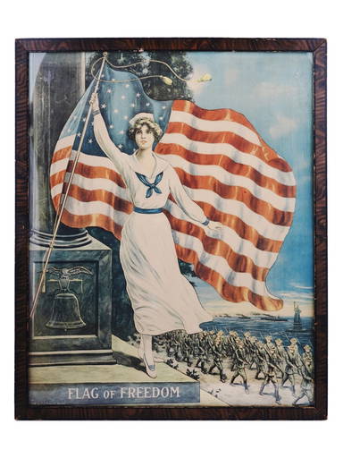 Wwi American Flag Of Freedom Poster By Eg Renesch