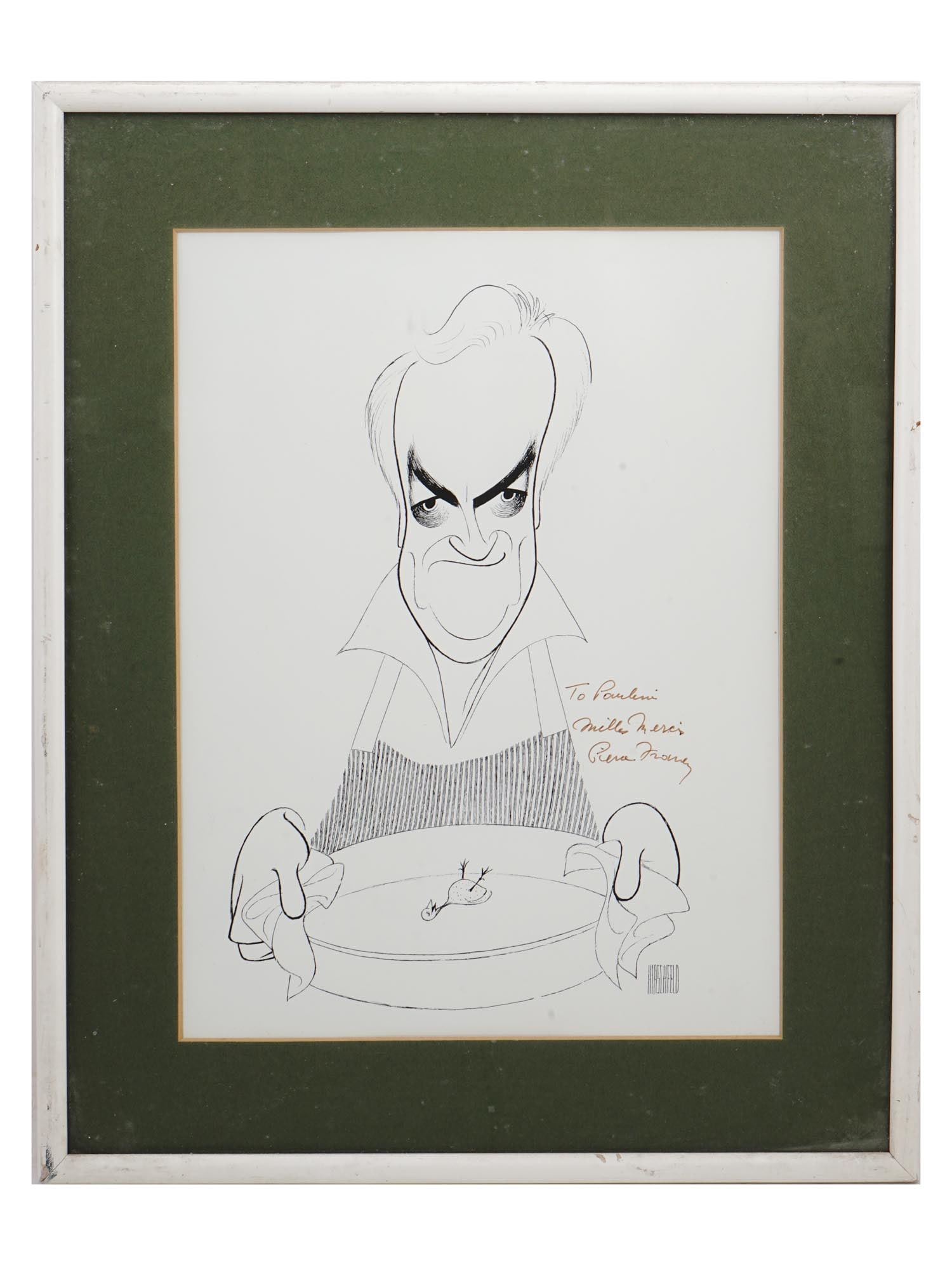 Pierre Franey Caricature By Al Hirschfeld Signed Auction