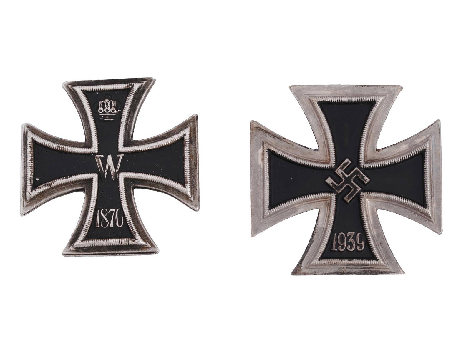 German Wwi And Wwii Nazi German Iron Crosses Set Auction