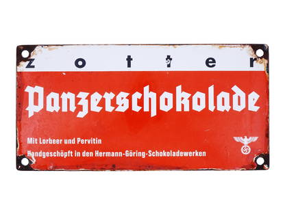German Wwii Goering Tankers Chocolate Factory Sign