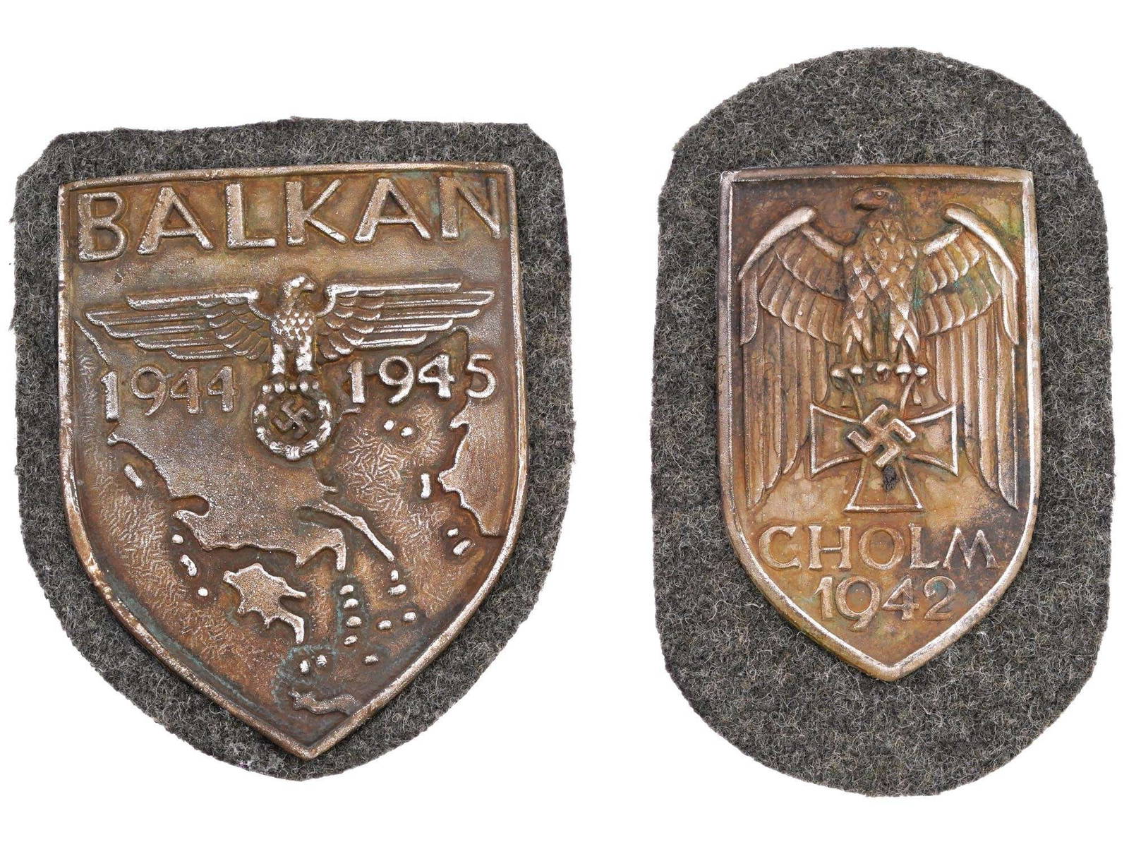 Group Of Wwii Nazi German Military Shields 2 Pcs Auction