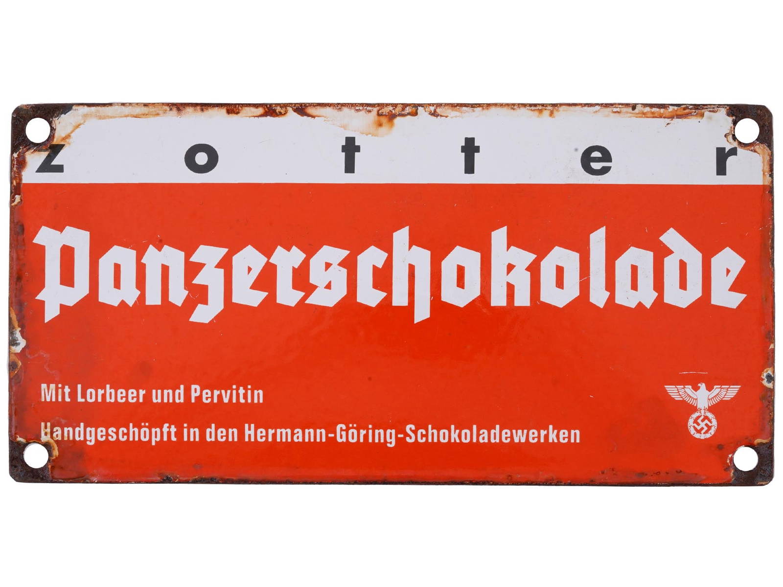 German Wwii Goering Tankers Chocolate Factory Sign Auction