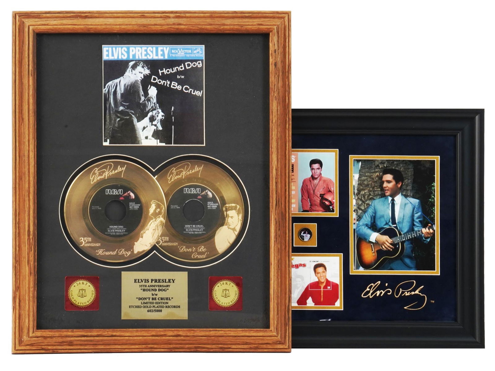Pair Of 24k Elvis Presley Memorabilia Shade Boxes Auction