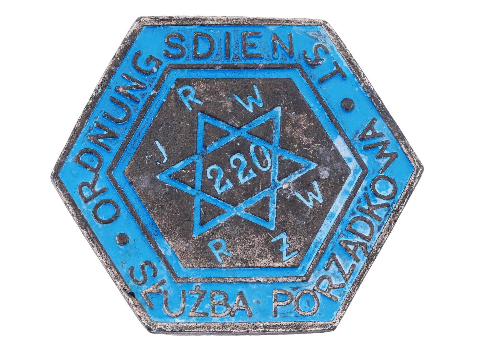 Wwii Nazi German Warsaw Jewish Ghetto Police Badge Auction