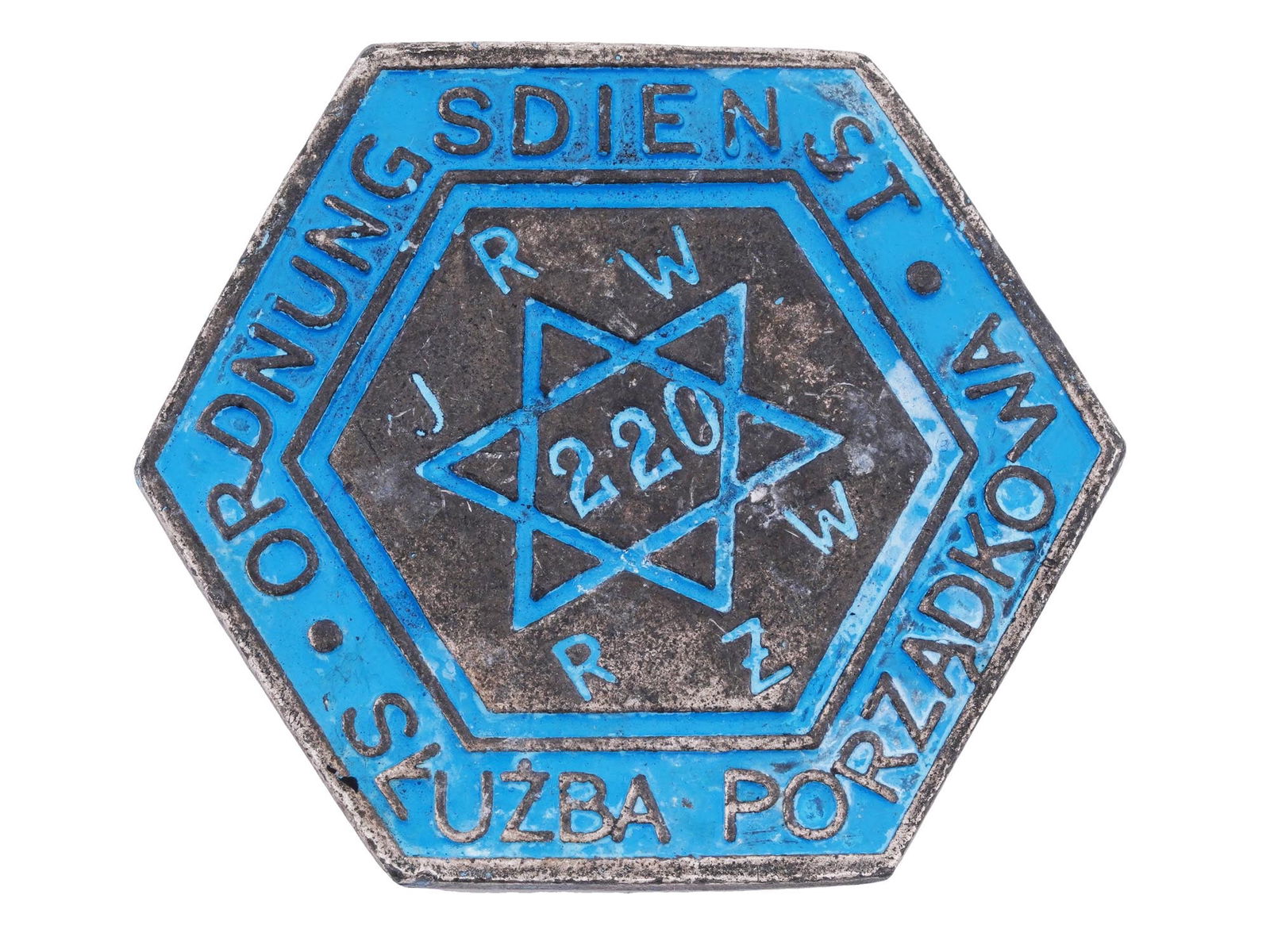 Wwii Nazi German Warsaw Jewish Ghetto Police Badge Auction
