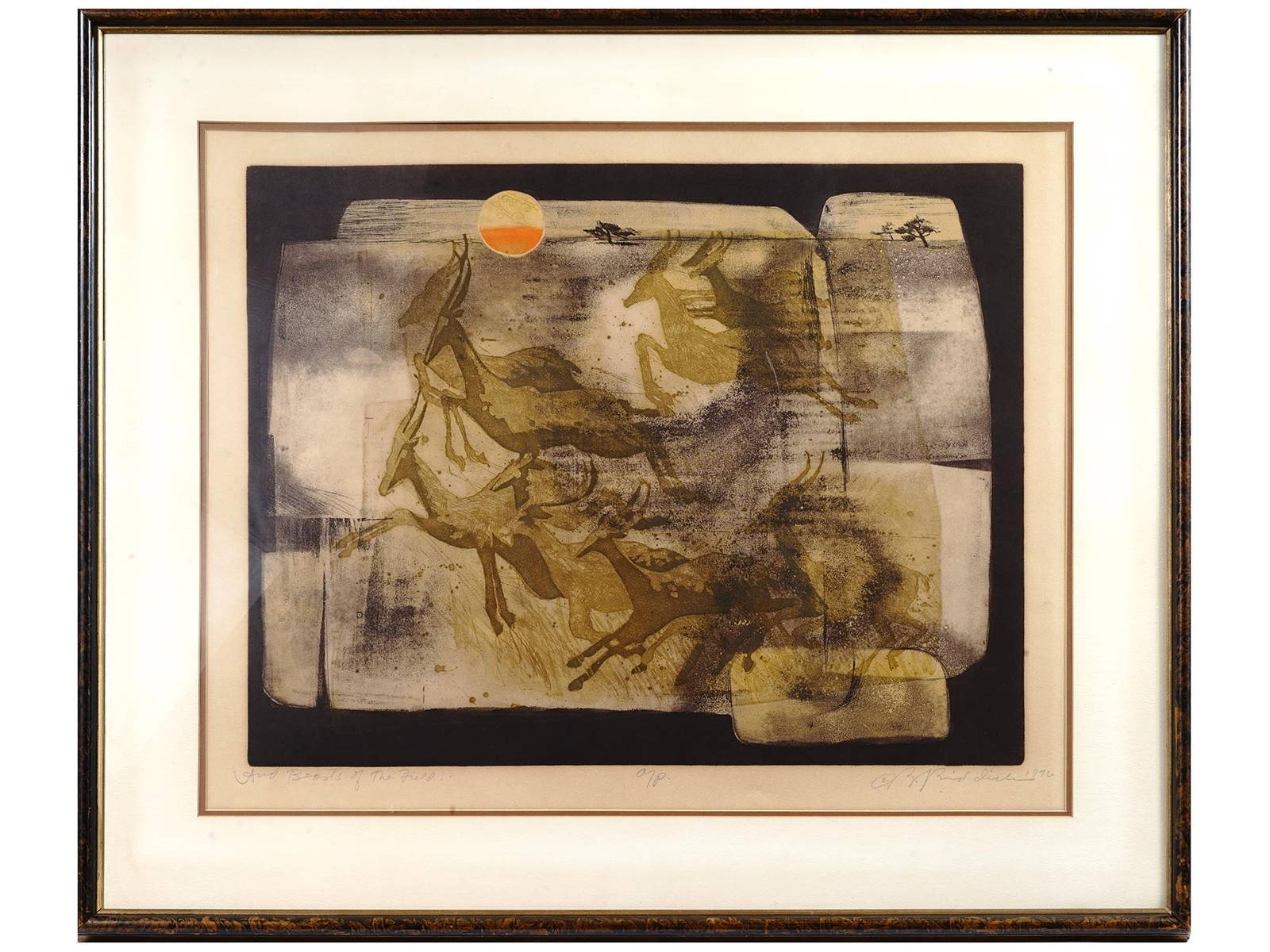 Ronald S. Riddick Signed American Color Etching Auction