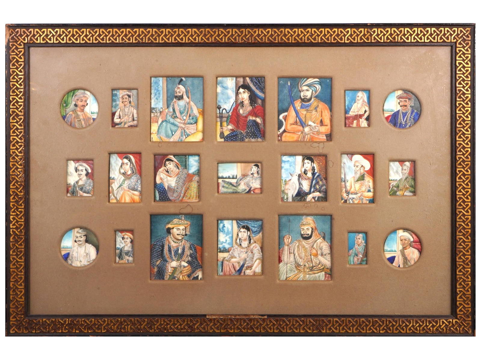 Antique Indo Persian Portrait Minature Paintings Auction