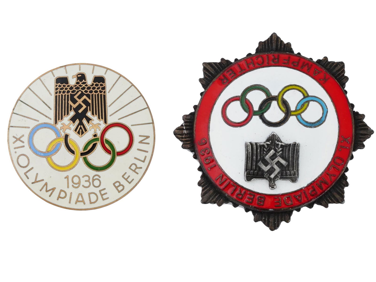 Group Of 2 Berlin 1936 Olympic Games Badges Auction