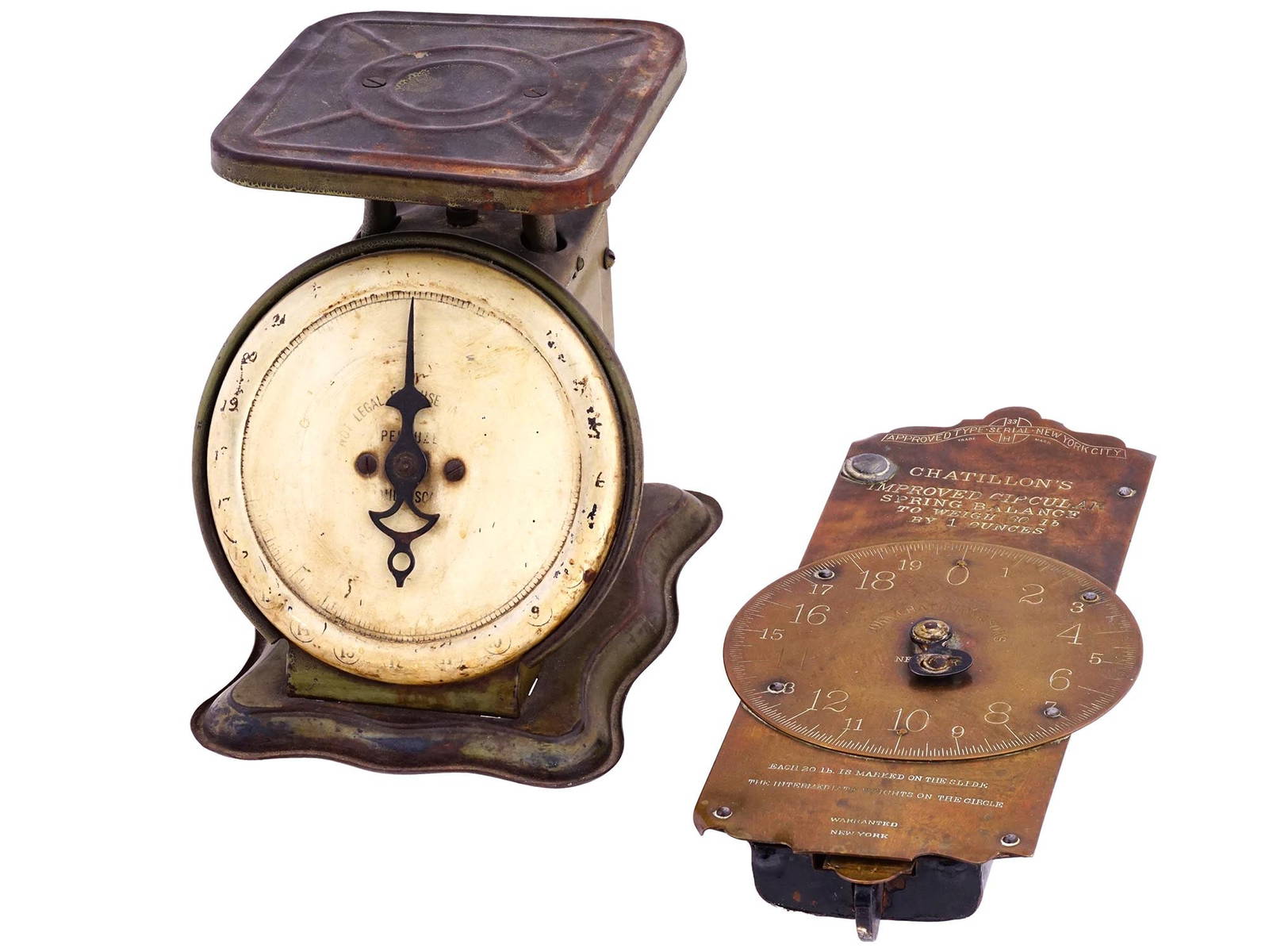 Pair Of Antique Scales Pelouze Chatillons C 1900 Auction