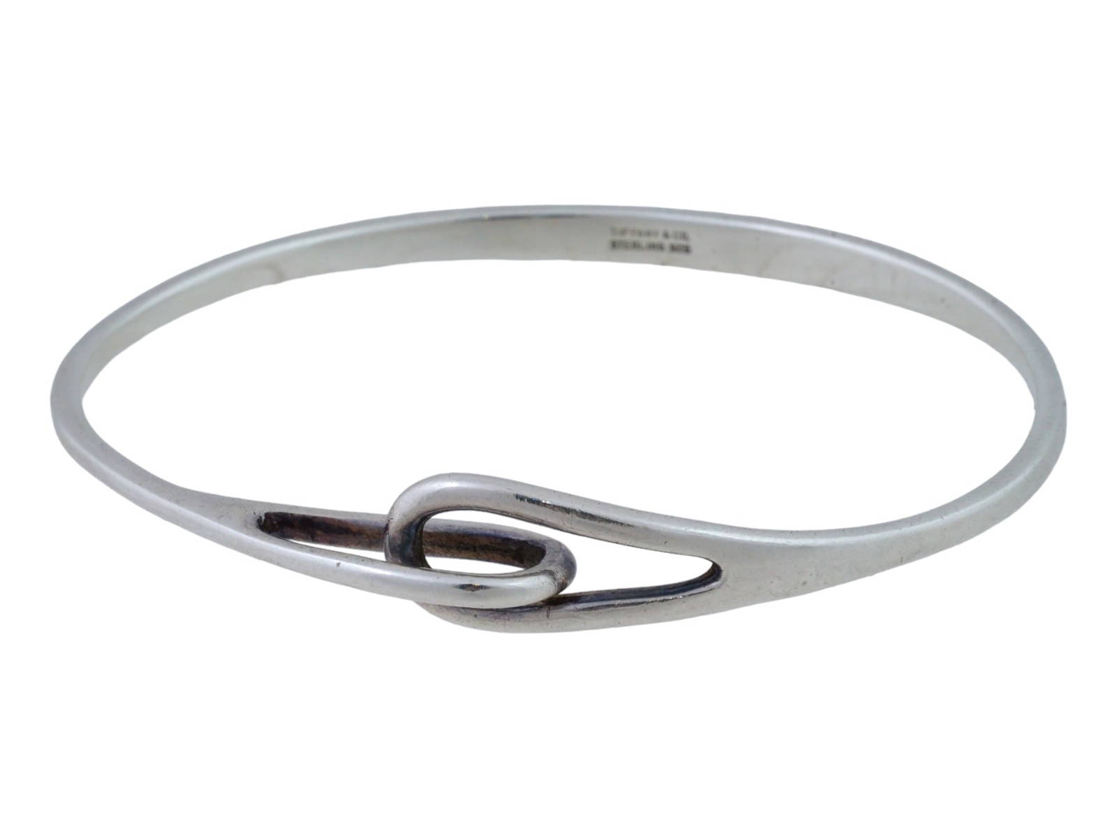 Tiffany And Co Sterling Silver Infinity Bangle Bracelet Auction