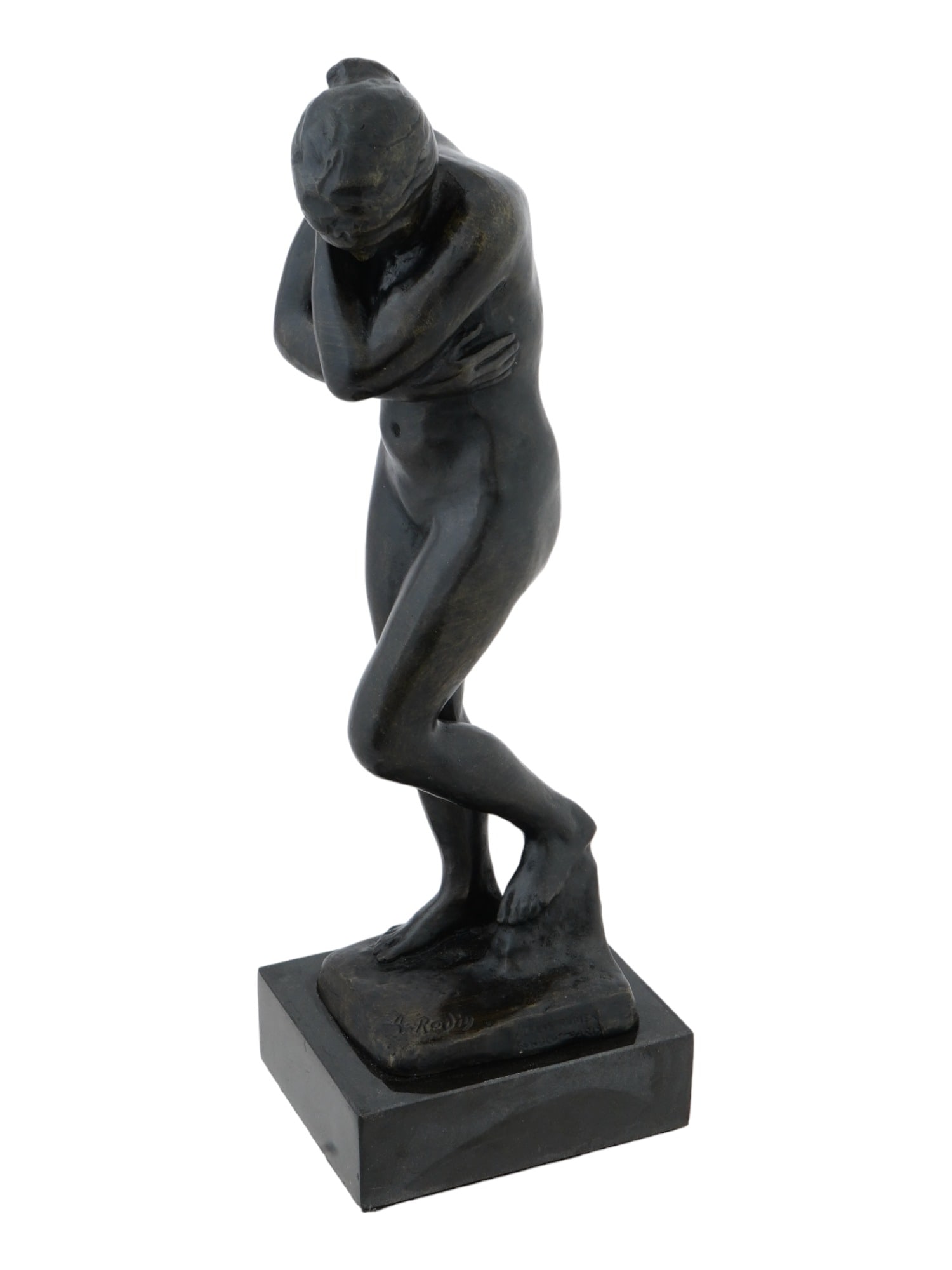French Eva Bronze Sculpture After Auguste Rodin Auction