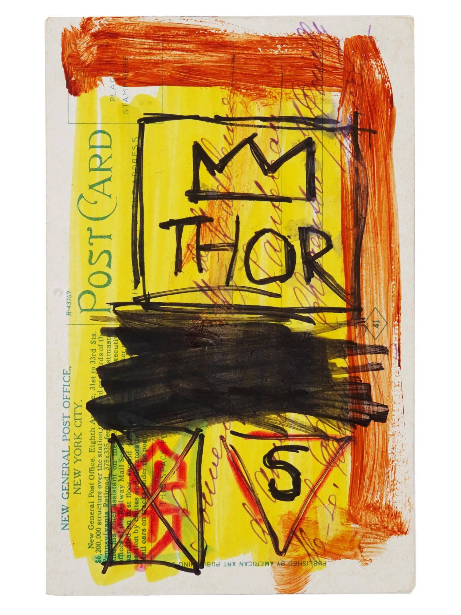 1980s Postcard Painting By Jean Michel Basquiat Auction